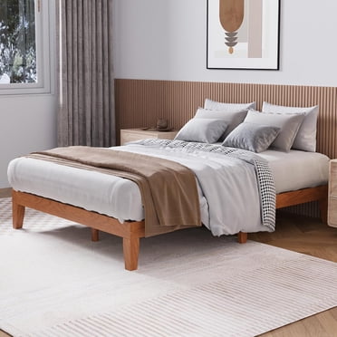 Nexera Full Size Platform Wood Bed Frame, Natural Maple - Walmart.com