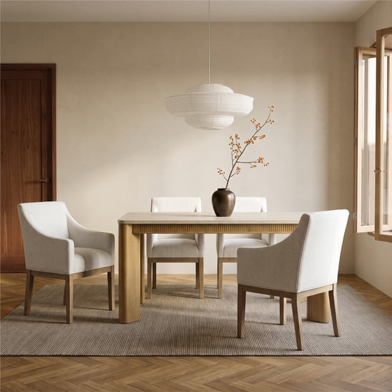 COLAMY 5-Piece Modern Dining Room Table Set, 63