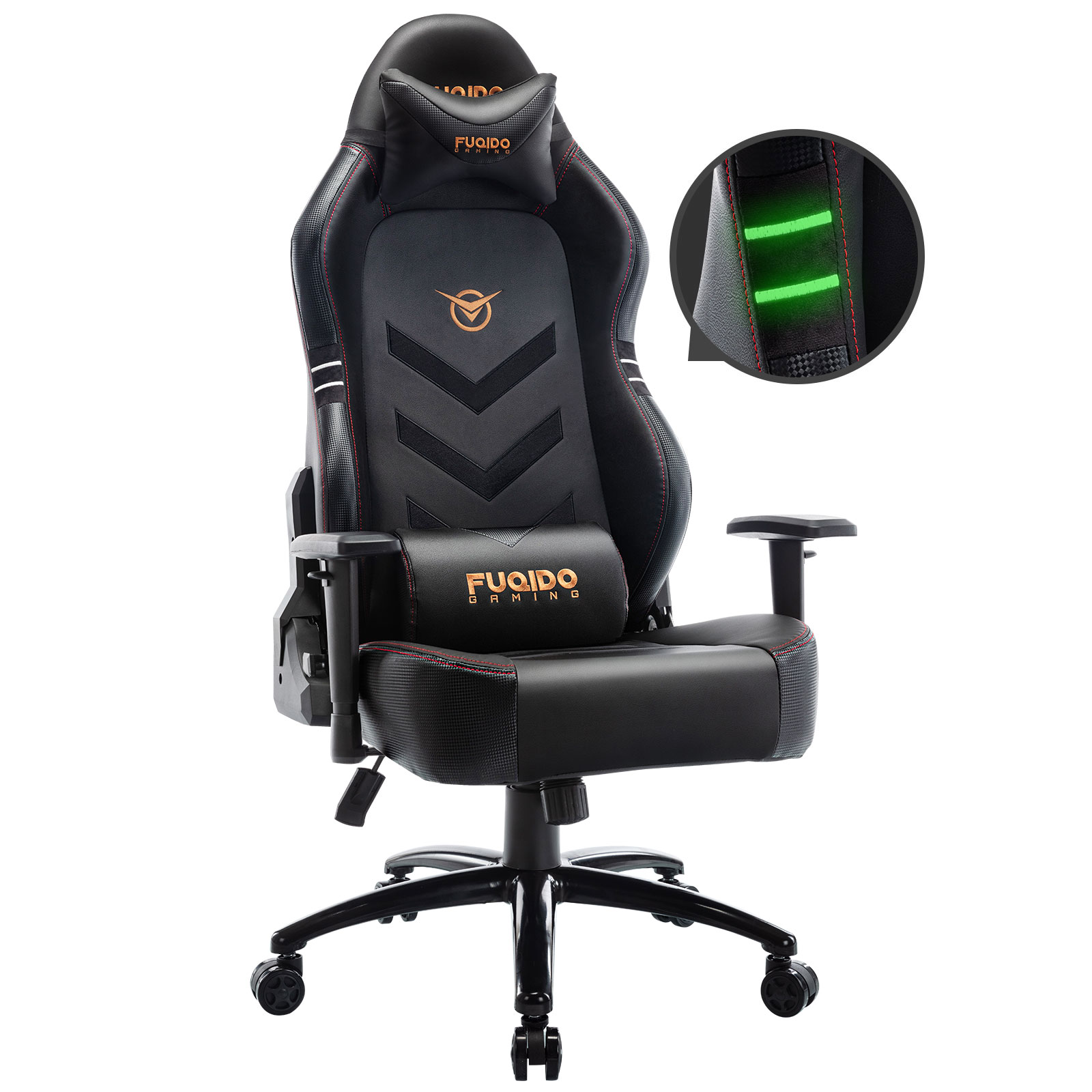 Flash Furniture Optis Black Gaming Desk with Cup Holder/Headphone Hook ...