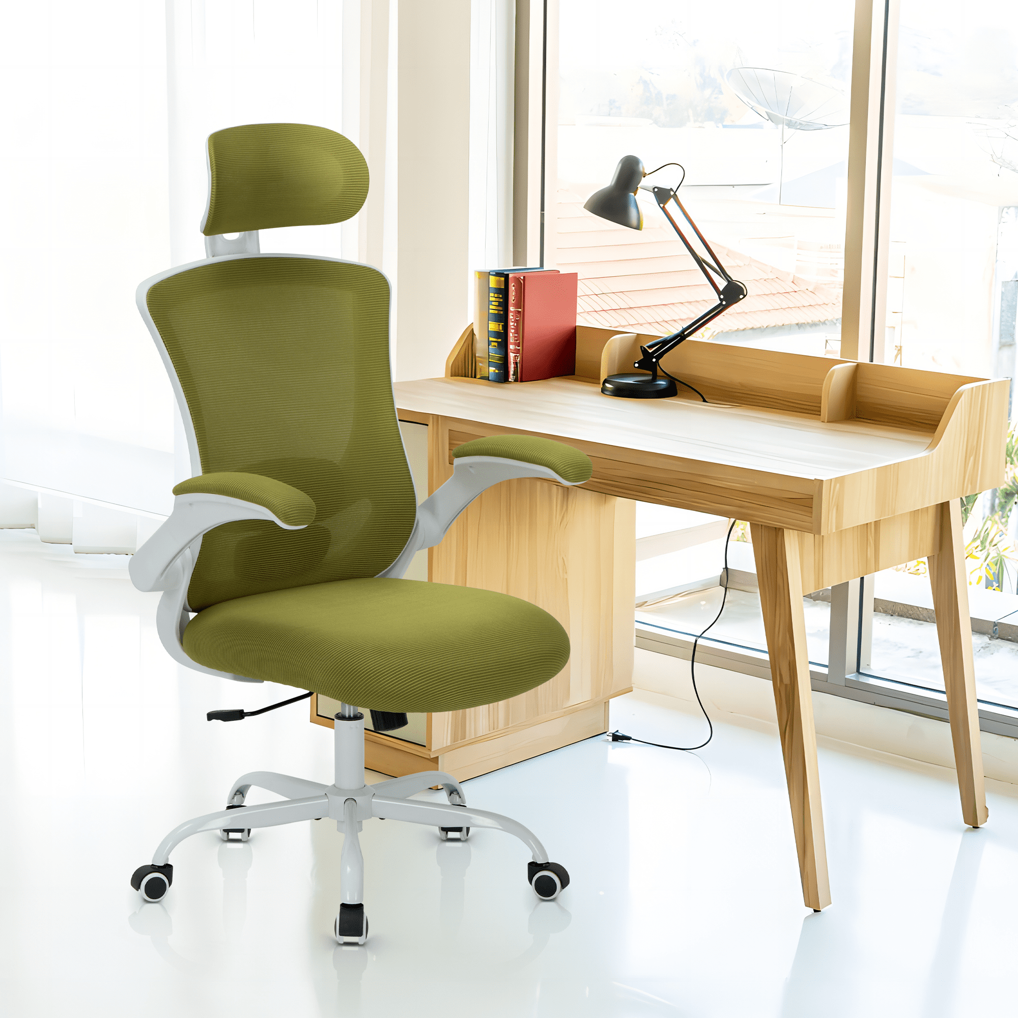 COLAMY Ergonomic High-Back Mesh Office Chair with Adjustable Lumbar ...