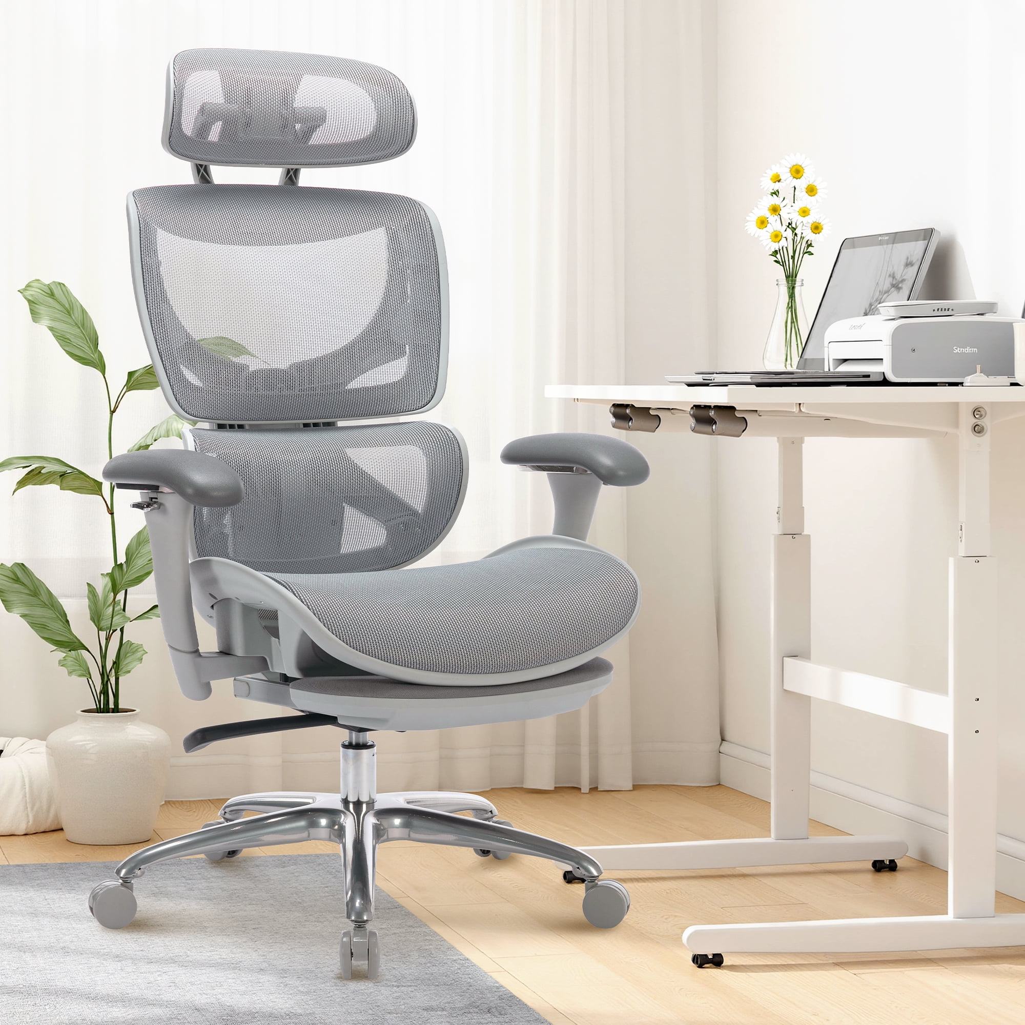 COLAMY Classic Office Ergonomic Adult Fabric, Metal;Plastic Desk Chair ...