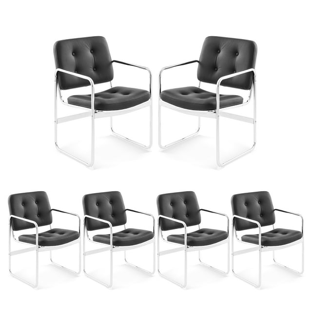 Colamy Leather Dining Chairs Set Of 6 Modern Upholstered Dining Room