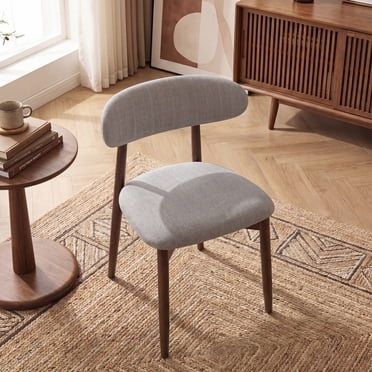 SUDICA Brown Faux Antler Suede Dining Chairs Set of 6 with Black Metal ...