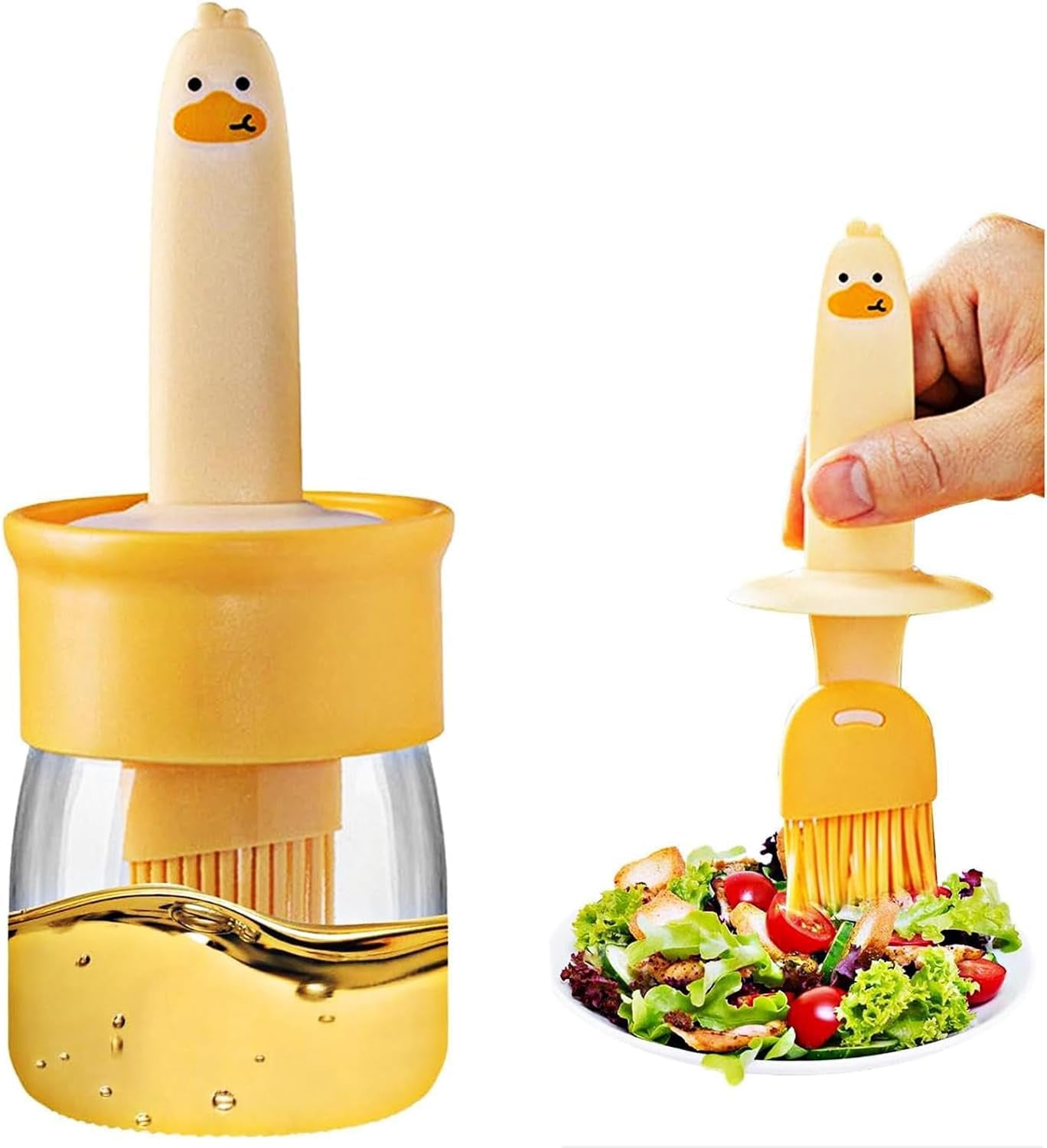 COLBEX Glass Olive Oil Dispenser Bottle with Silicone Brush 2 in 1200ml ...