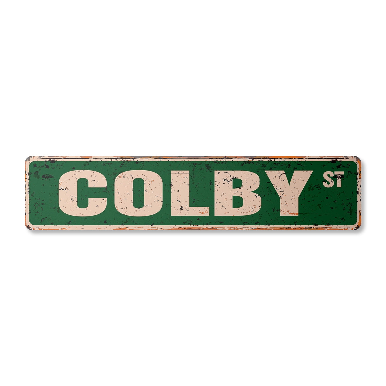 COLBY Vintage Plastic Street Sign Childrens Name Room Sign | Indoor ...