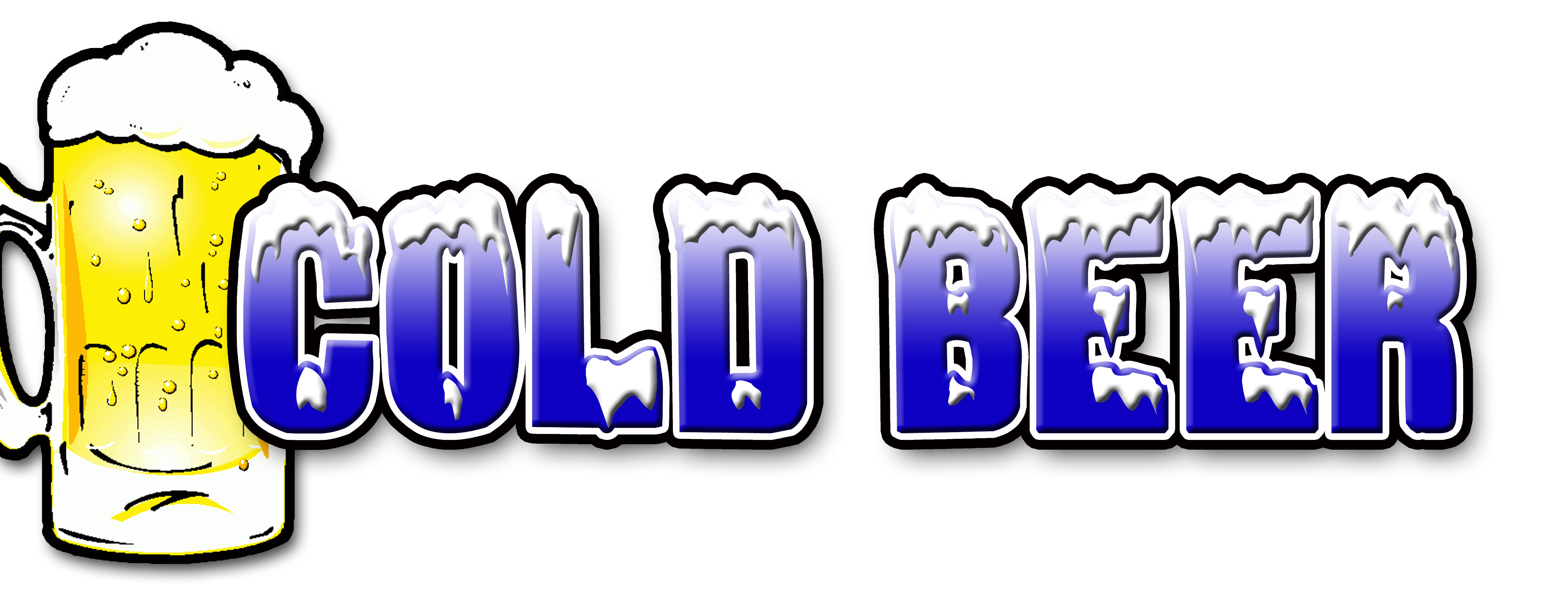 COLD BEER Concession Decal ice drink vendor cart signs - Walmart.com