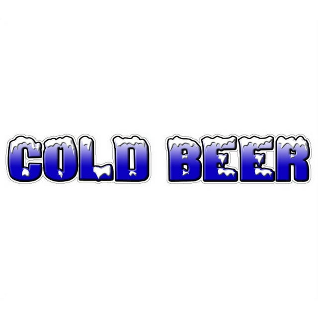 COLD BEER Concession Decal ice drink vendor cart signs - Walmart.com