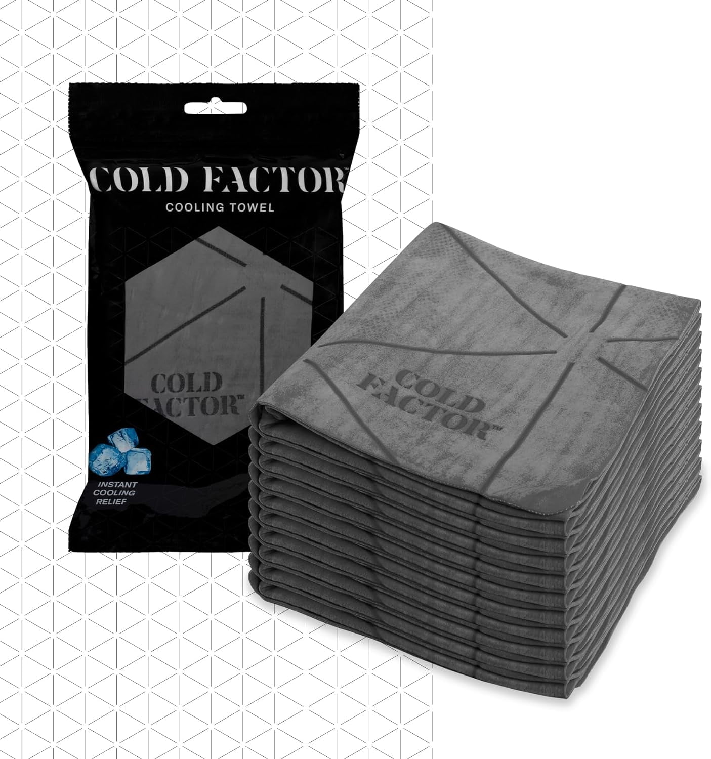 COLD FACTOR Cooling Neck Towel-10 Pack-Chill Pad Lasts up to 5 Hours ...