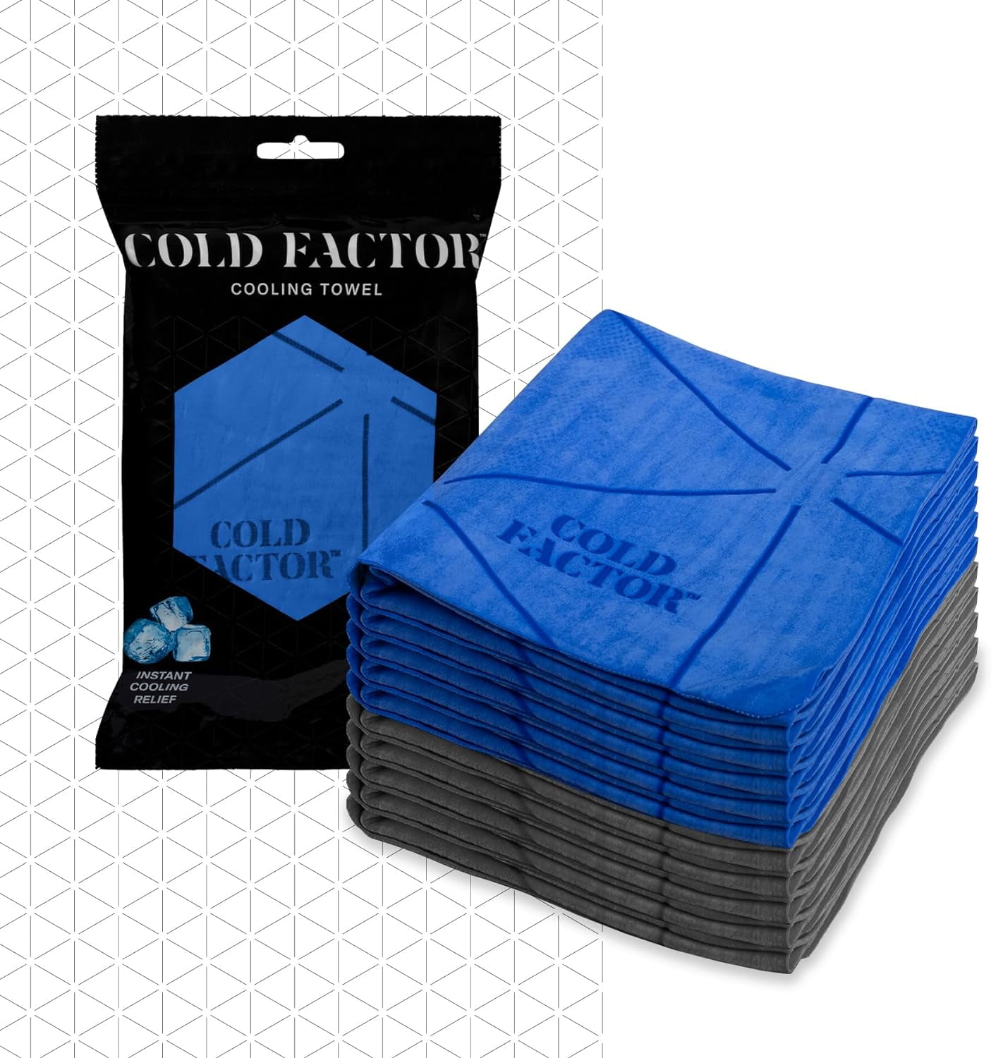 COLD FACTOR Premuim PVA Cooling Towel-10 Pack-Chill Pad Lasts up to 5 ...