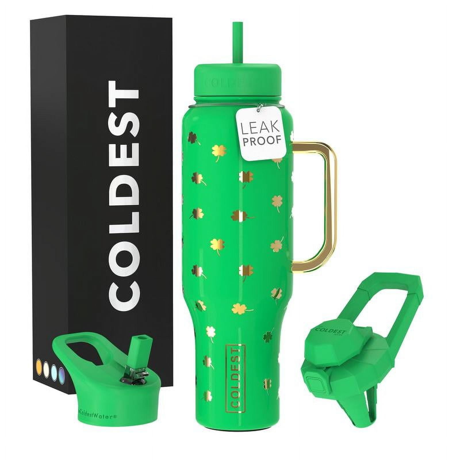 COLDEST Drops | Tumbler with Handle and Straw | 100% Leakprof Prevents ...