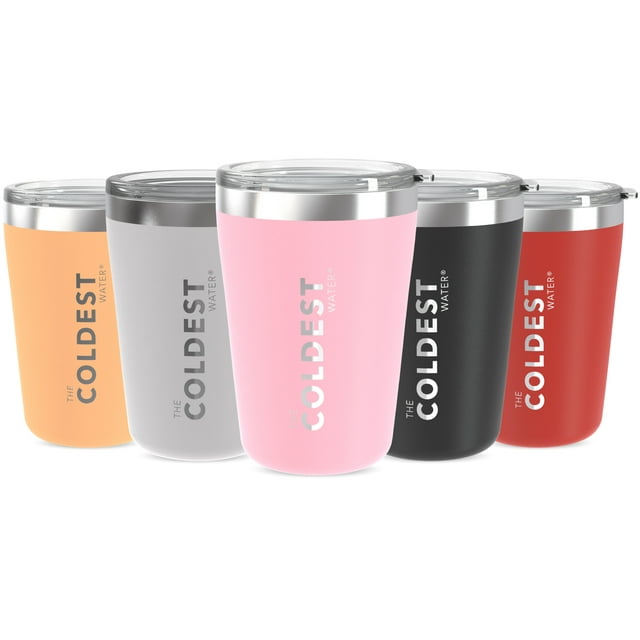 COLDEST Insulated Tumbler Cup with Sliding Lid - Reusable Stainless ...