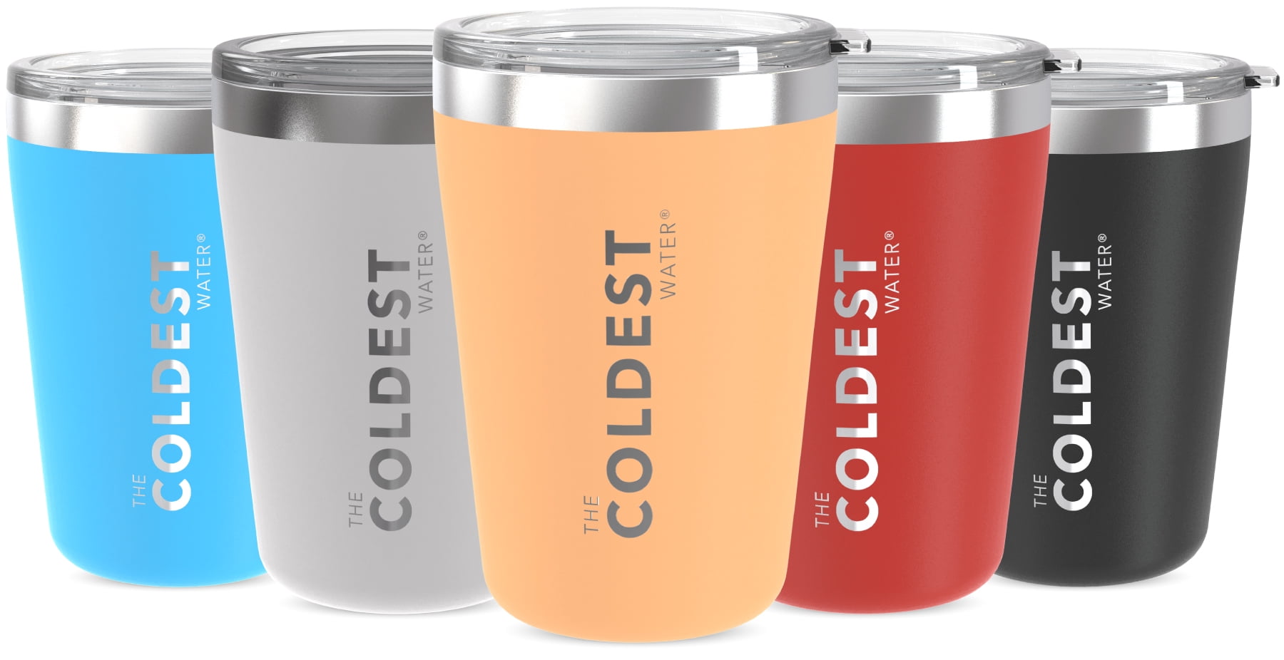 COLDEST Insulated Tumbler Cup with Sliding Lid - Reusable Stainless ...