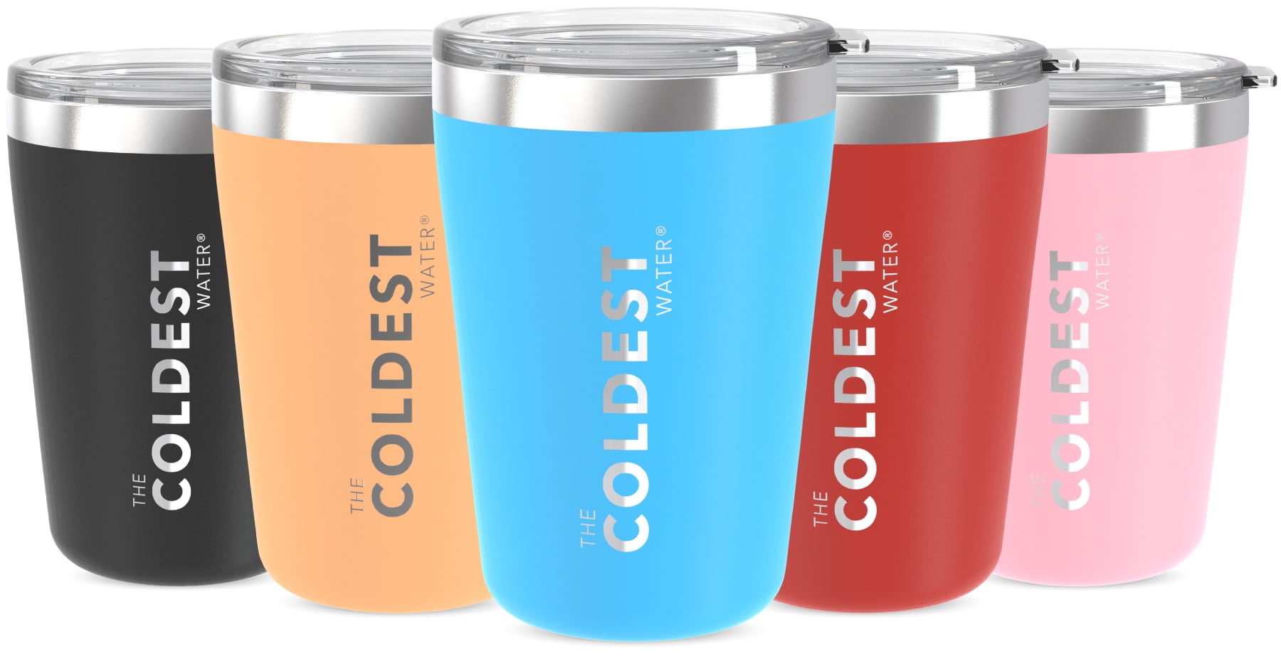 COLDEST Insulated Tumbler, 12 Oz Stainless Steel Travel Mug, Sliding ...