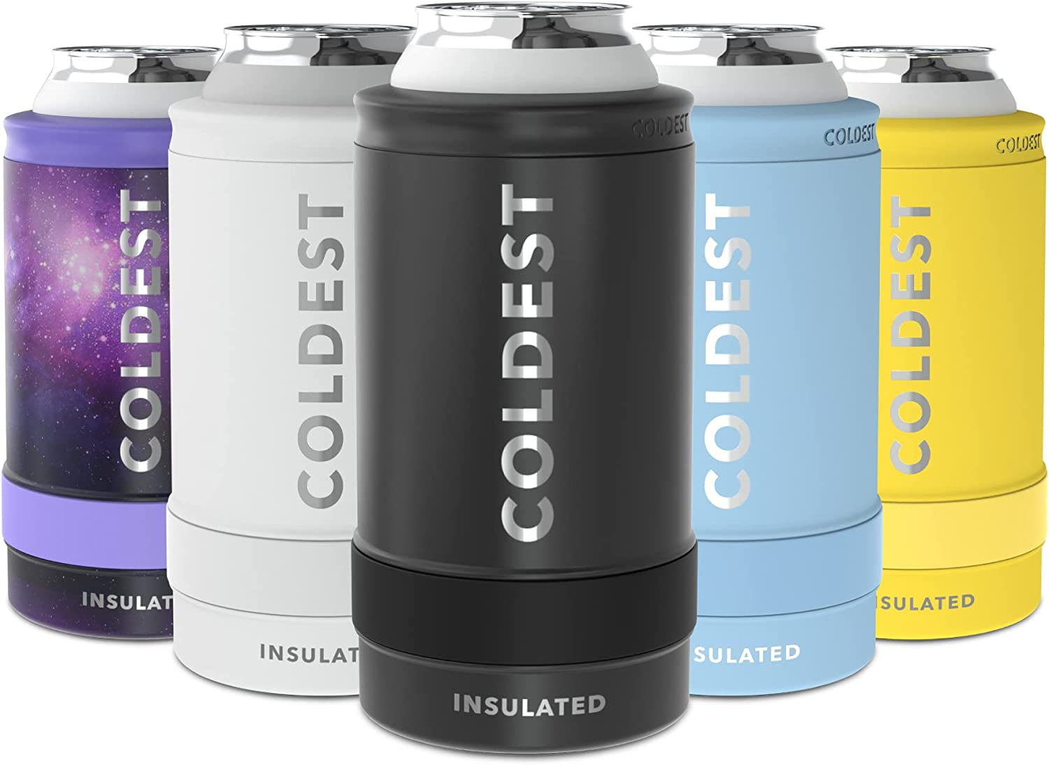 COLDEST Skinny Can Cooler - 12oz Slim Beer, Hard Seltzer, Energy Drink ...