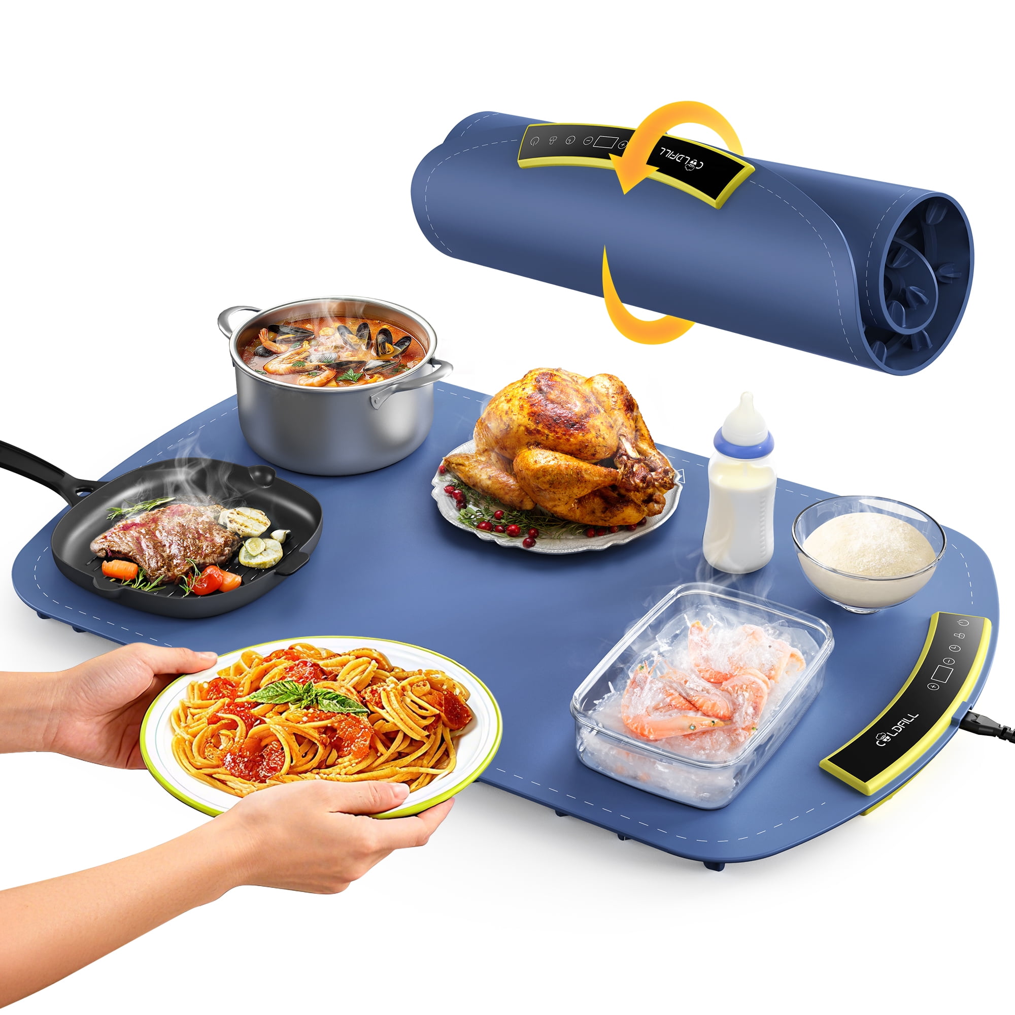 COLDFILL Food Warming Mat - 5s Fast Heating Silicone Electric Warming ...