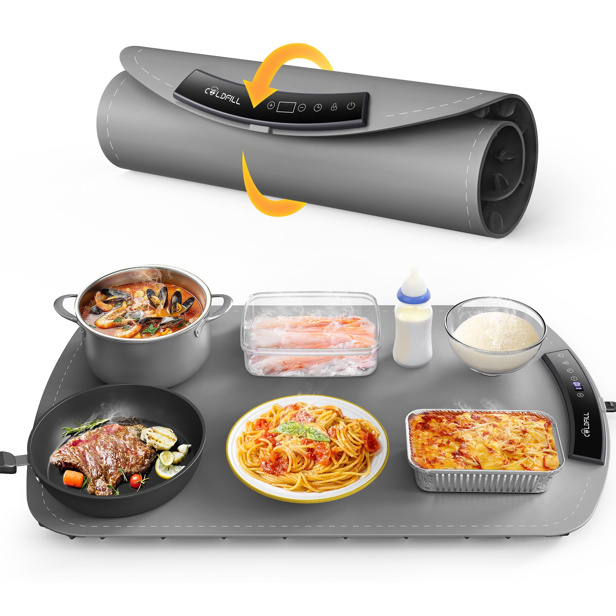 COLDFILL Food Warming Mat - 5s Fast Heating Silicone Electric Warming ...