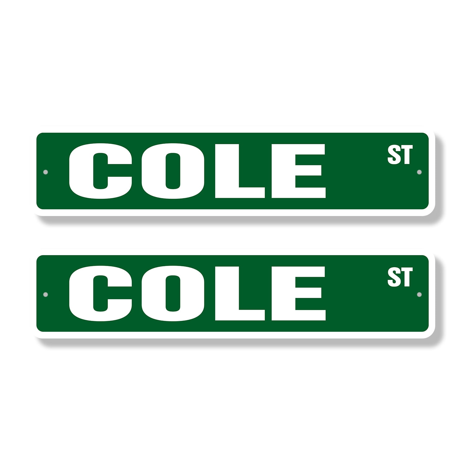 COLE Classic Street Sign (2 Pack) Childrens Name Room Sign Road Sign ...