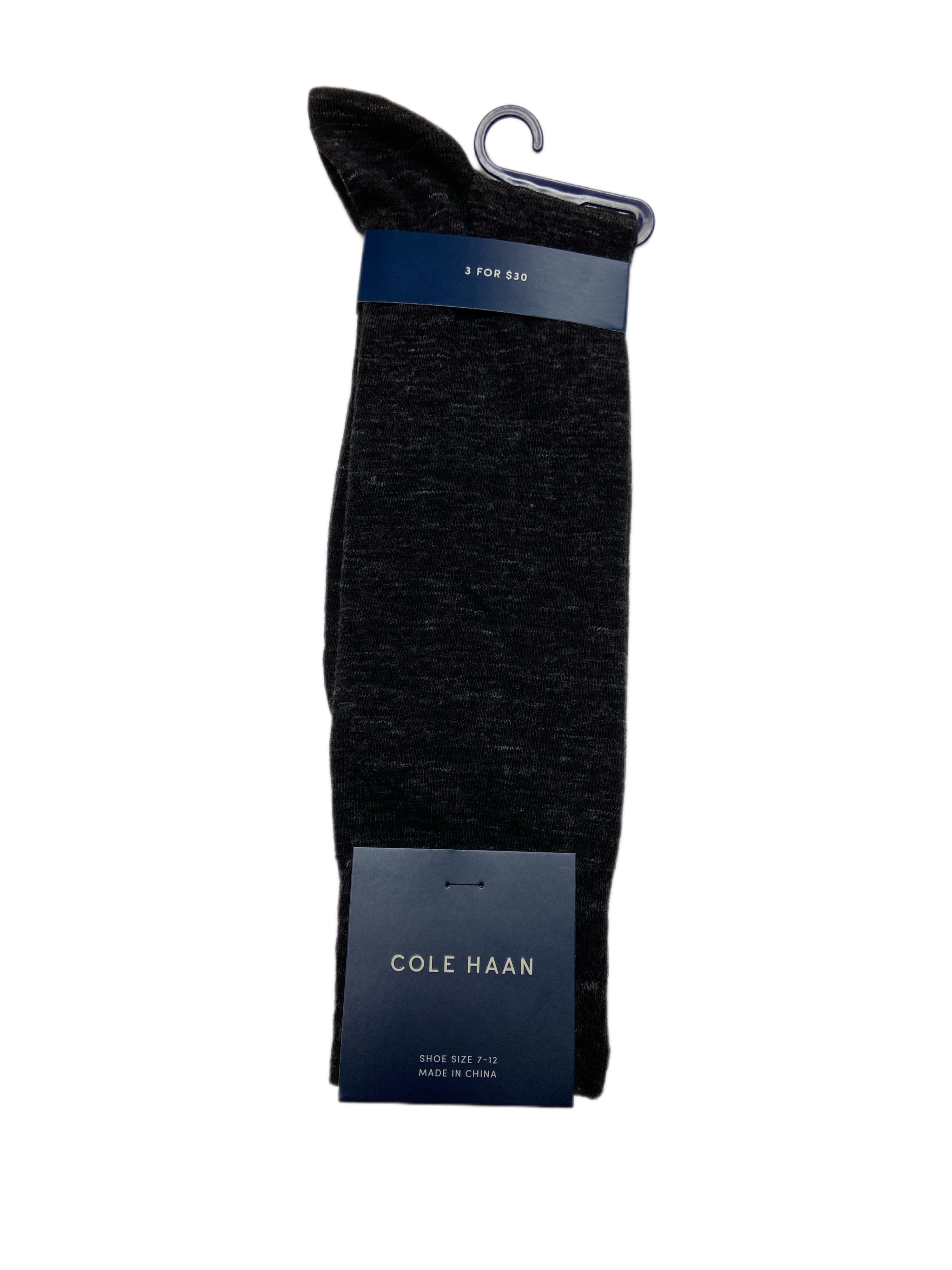 Cole Haan Men's Crew Dress Socks, Black Rain, 7-12, 64% Cotton, 1 Pair ...