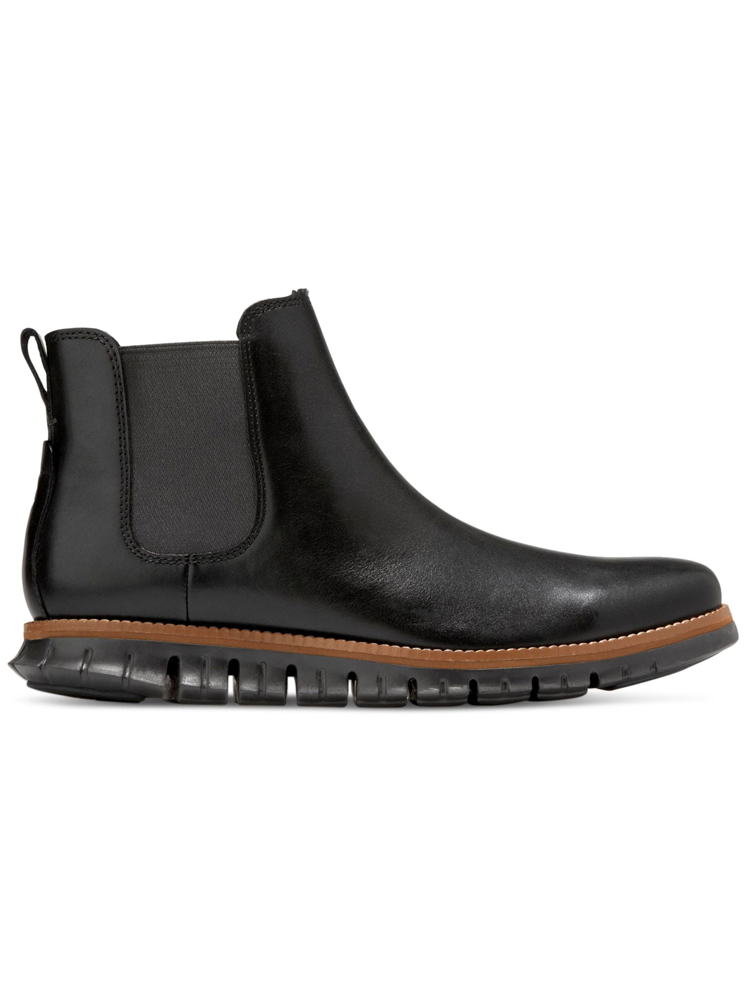 COLE HAAN Mens Black Pull Tab Waterproof Goring Zerogrand Round Toe ...