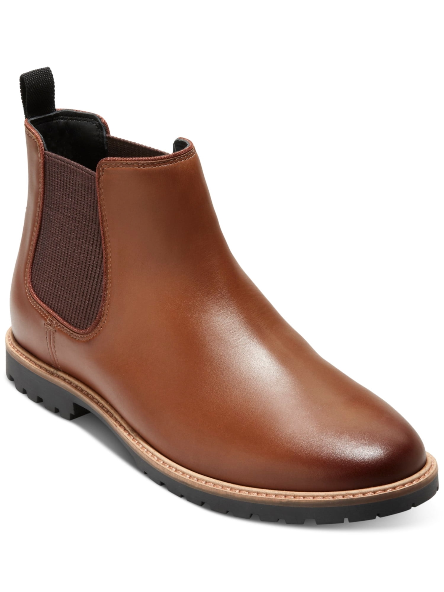 COLE HAAN Mens Brown Goring Padded Heel Pull-Tab Lug Sole Water ...