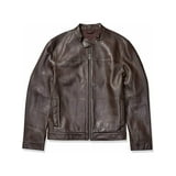 COLE HAAN Mens Brown Motorcycle Jacket L - Walmart.com