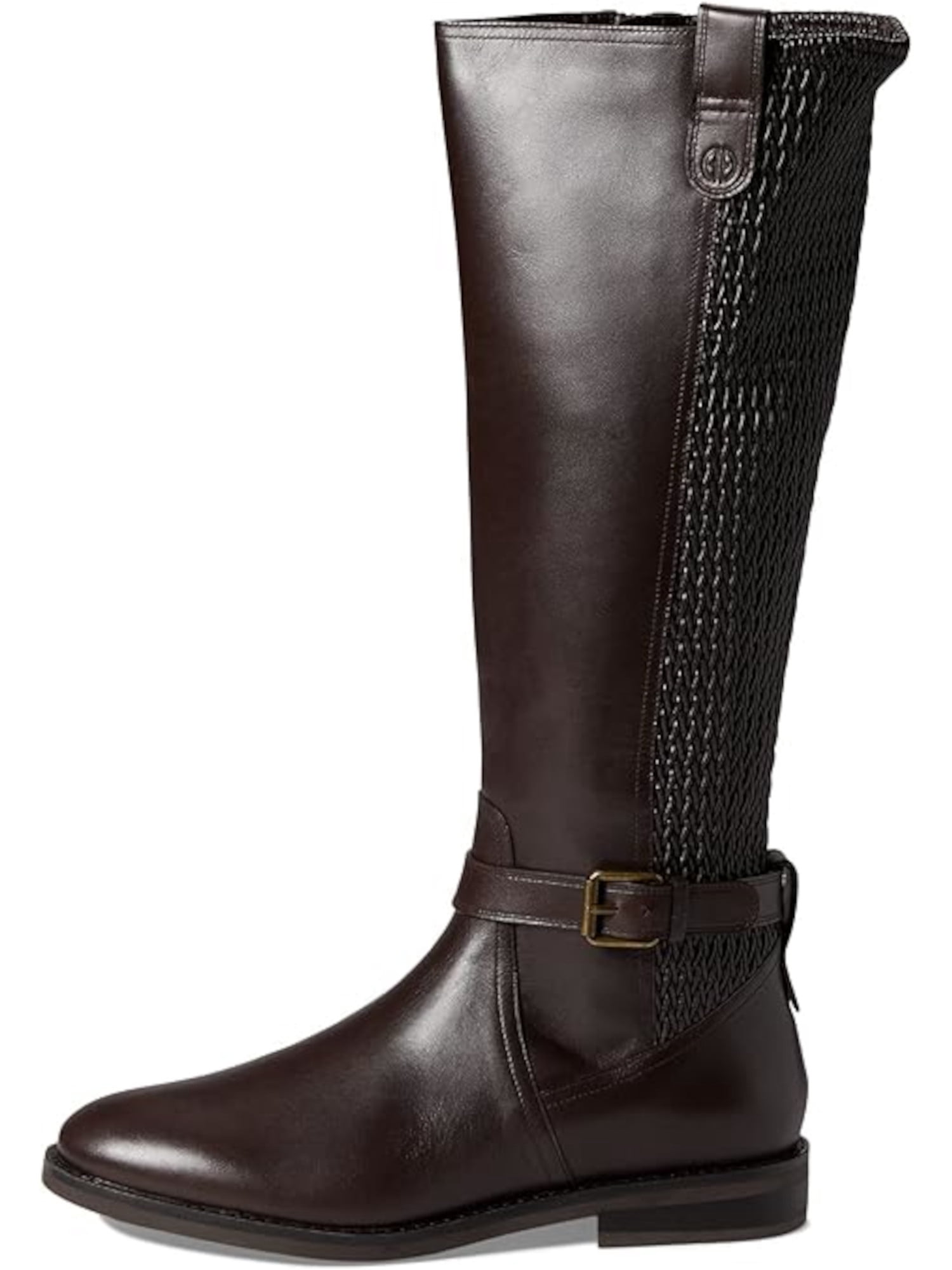 COLE HAAN Womens Brown Goring Buckle Accent Padded Cape Round Toe Block ...