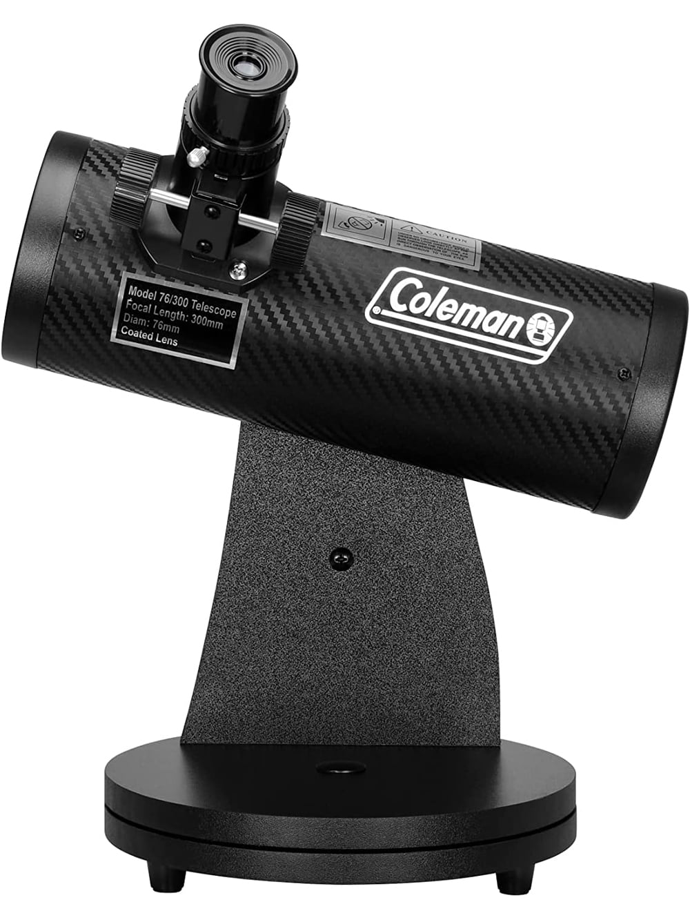 COLEMAN® AstroWatch D76mm x 300mm Newtonian Reflector Telescope - Carbon Fiber Finish - Walmart.com