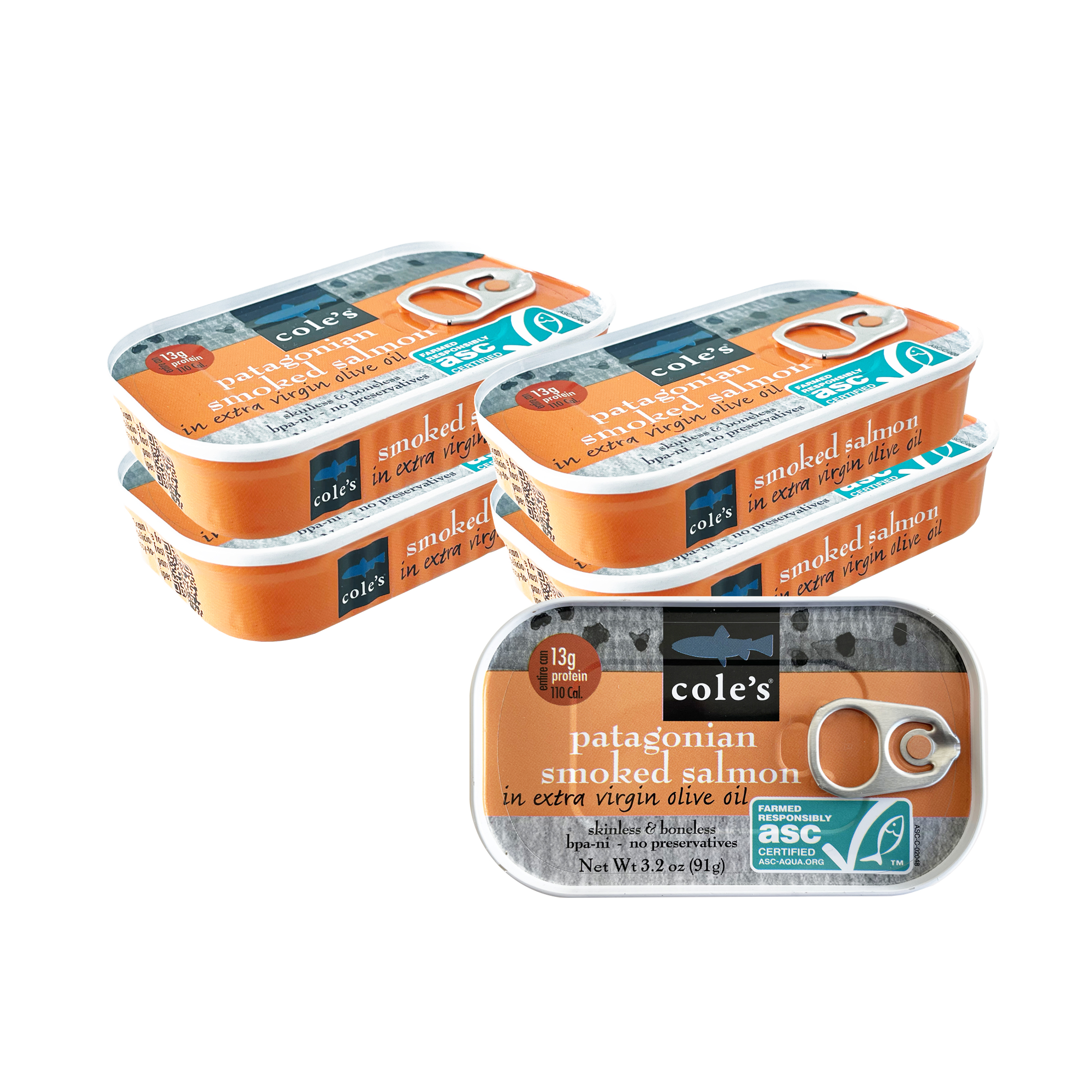 COLES CANNED SMOKED SALMON IN EXTRA VIRGIN OLIVE OIL - Canned Fish ...