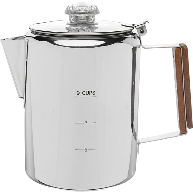 COLETTI Bozeman 9 CUP Stainless Steel Outdoor Coffee Maker - Campfire ...