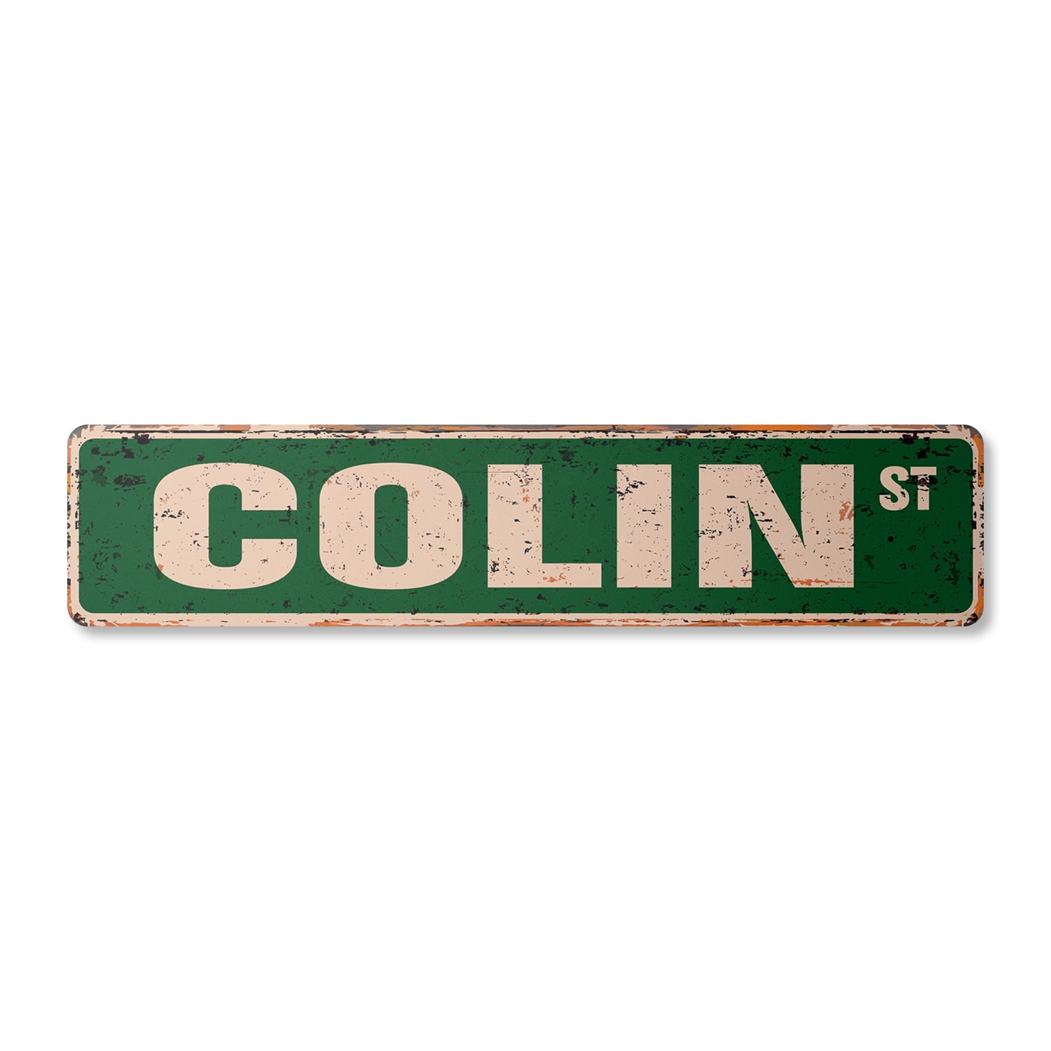 COLIN Vintage Plastic Street Sign Childrens Name Room Sign | Indoor ...