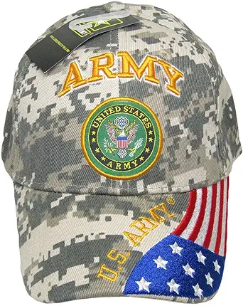 COLL7AWS Army Hat Military Army Official Licensed Flag Baseball Cap-ACU ...