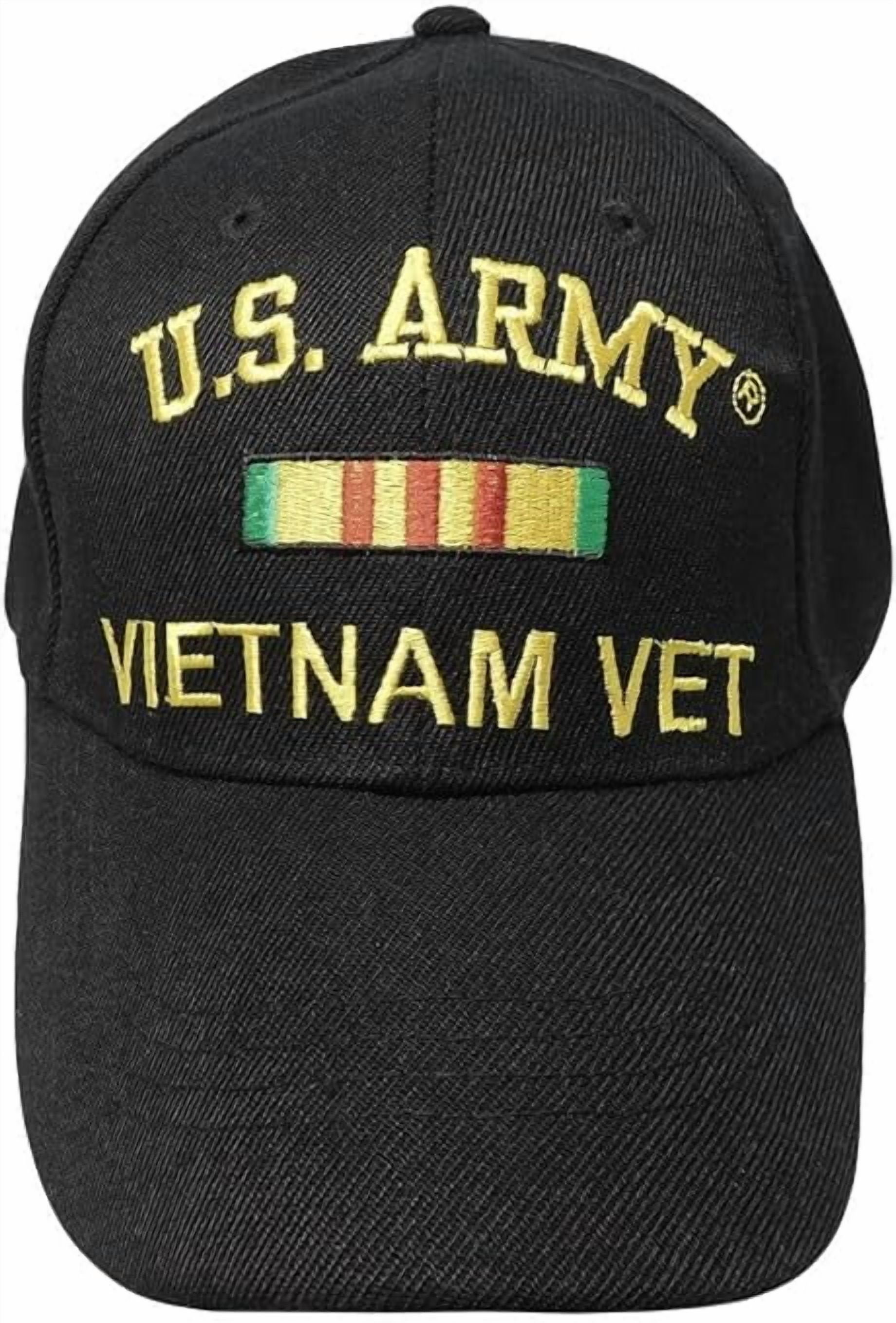 COLL7AWS Army Hat Vietnam Veteran Military Official Licensed Adjustable ...
