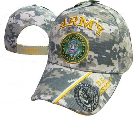 COLL7AWS Army Veteran Logo Cap Hat Military Strong American Armed ...