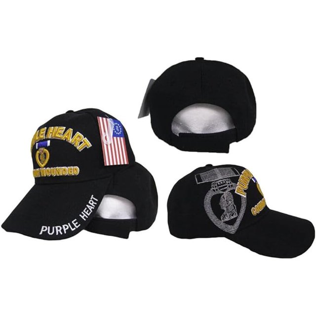 COLL7AWS Embroidered Purple Heart Combat Wounded Shadow Baseball ...