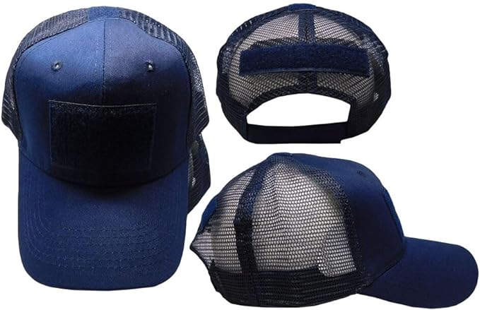 COLL7AWS Military Blue Mesh Operator Operators Tactical Cap Hat Patch ...