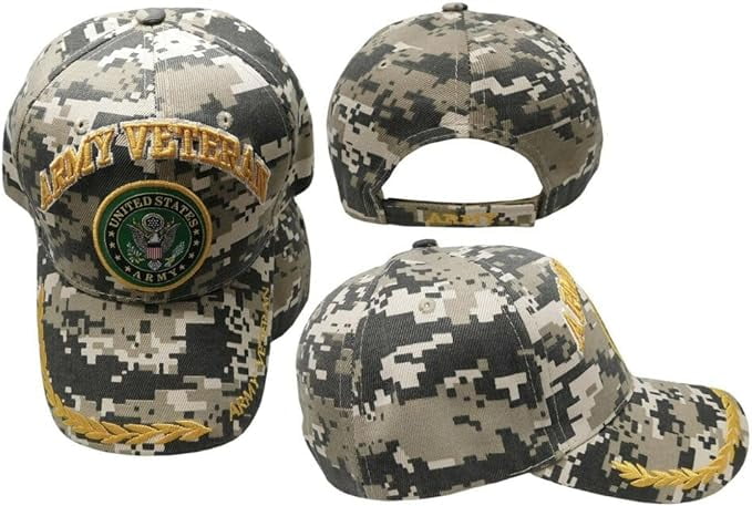 COLL7AWS Military Veteran Army Officially Licensed CAMO Baseball Cap ...