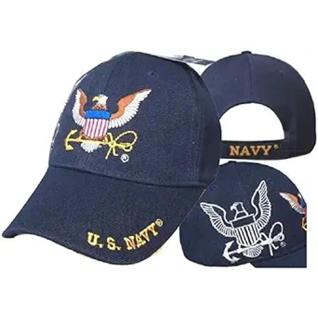 COLL7AWS Navy Hat Military Navy Logo Embroidered Official Licensed ...