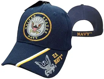 COLL7AWS Navy Hat Official Licensed Military Cap, Unisex Armed Forces ...