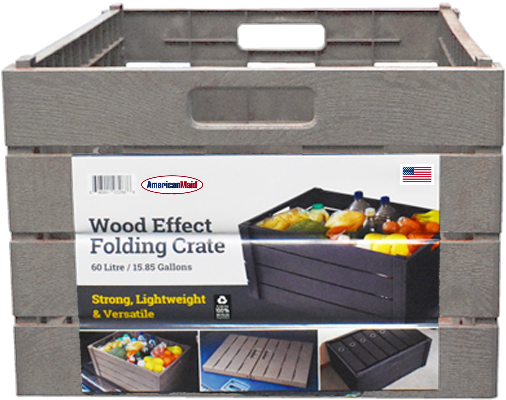 FOLDING CRATE - GRAY - Walmart.com
