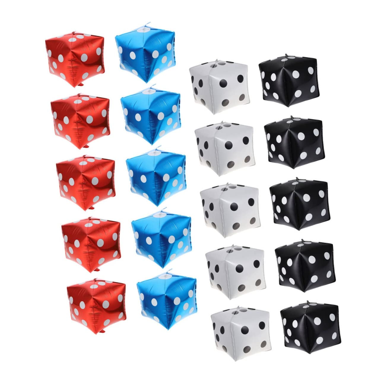 COLLBATH 20 Pcs Dice Shaped Balloons Foil Jumbo Theme Party Decorations ...