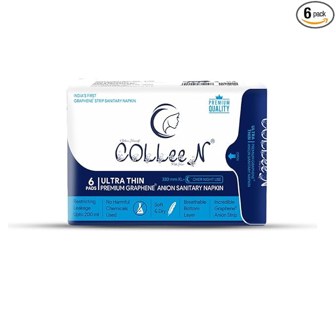 COLLEEN PREMIUM GRAPHENE ANION SANITARY NAPKINS XL+ 330mm ||6 pad- pack ...