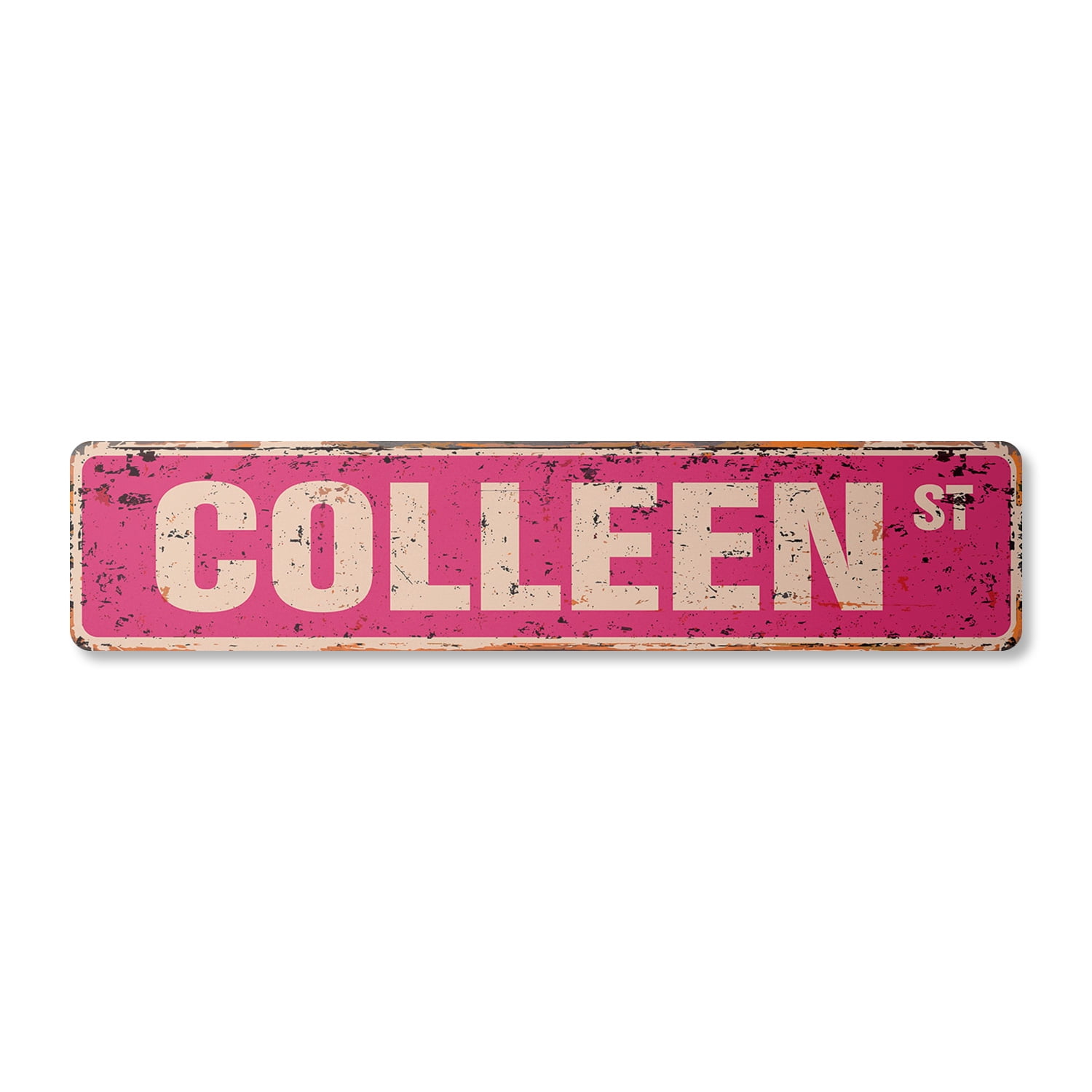 COLLEEN Vintage Plastic Street Sign Childrens Name Room Sign | Indoor ...