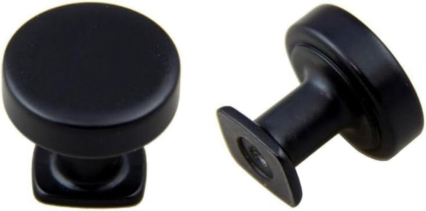 COLLINETS, 1-1/4 Inch diameter (32mm) Manhattan Round, Flat Top Knob, Premium Kitchen Cabinet ...