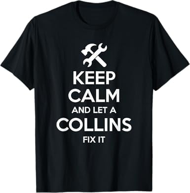 COLLINS Funny Surname Birthday Family Tree Reunion Gift Idea T-Shirt ...