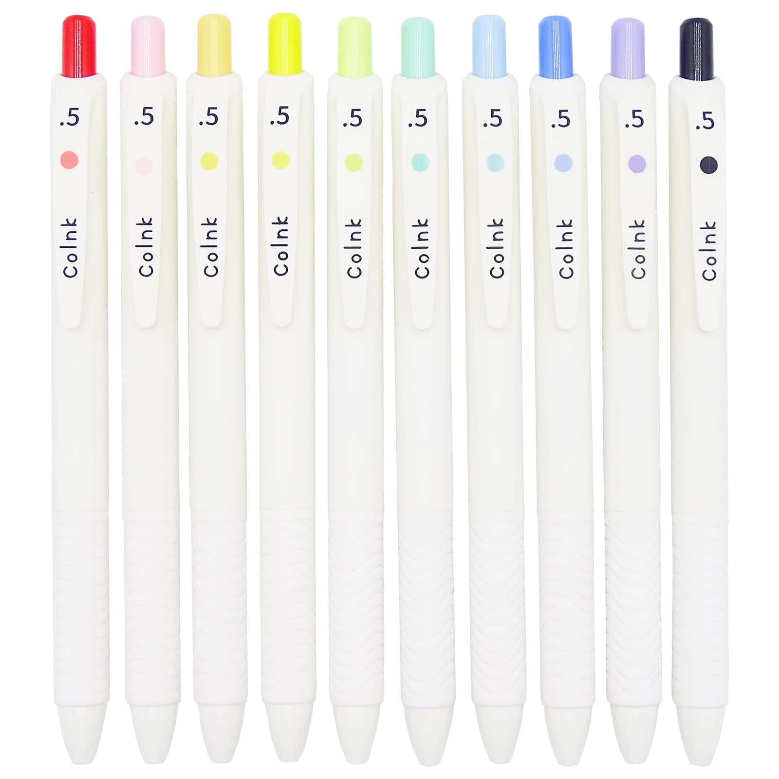COLNK Color Gel Pens Fine Point 0.5mm for Jouranling Planners, Soft ...