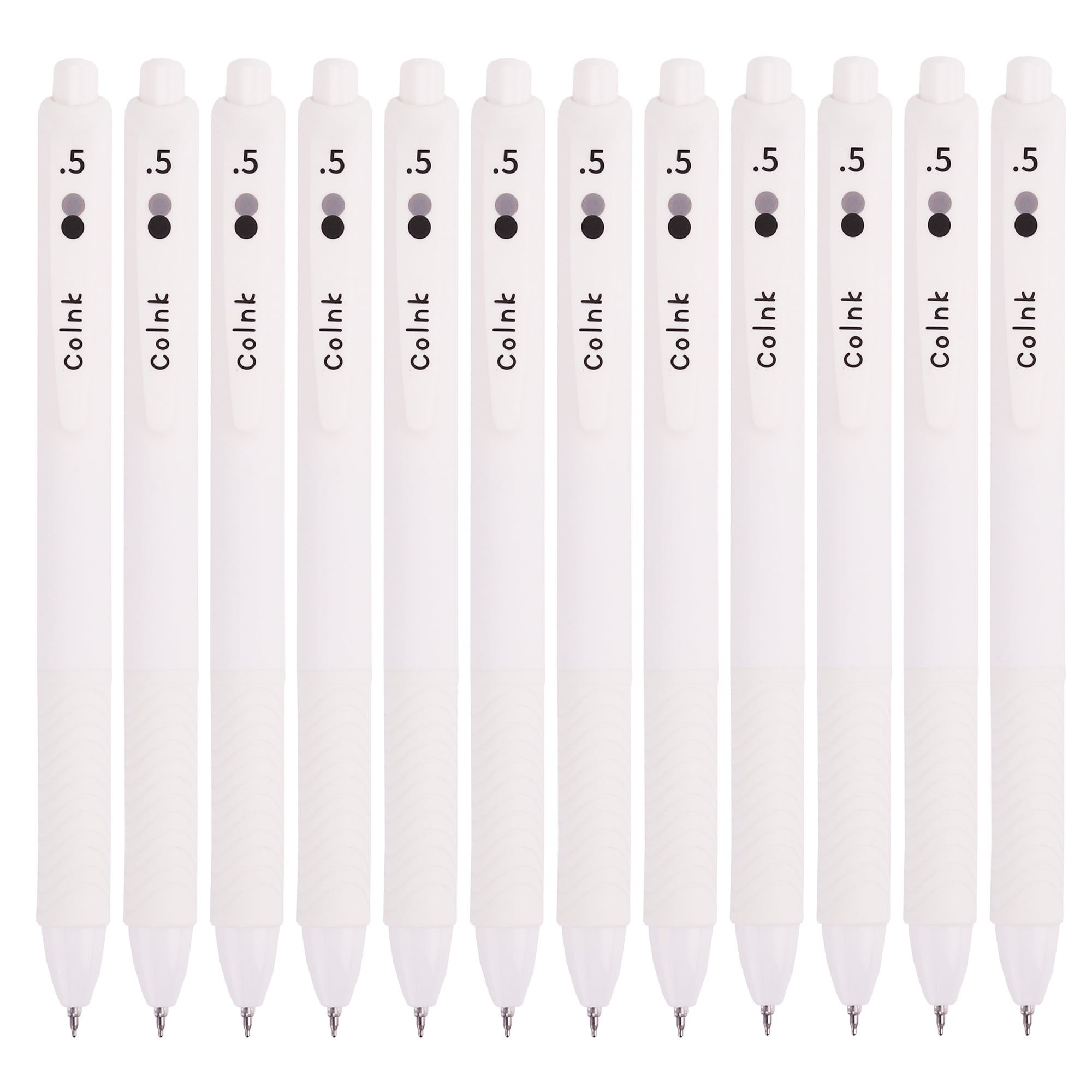 COLNK Premium Gel Pens, Fine Point 0.5mm, Soft Touch, Smear-Proof Black ...