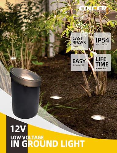 COLOER In-Ground Well Lights Large Size, LED Outdoor Low Voltage ...