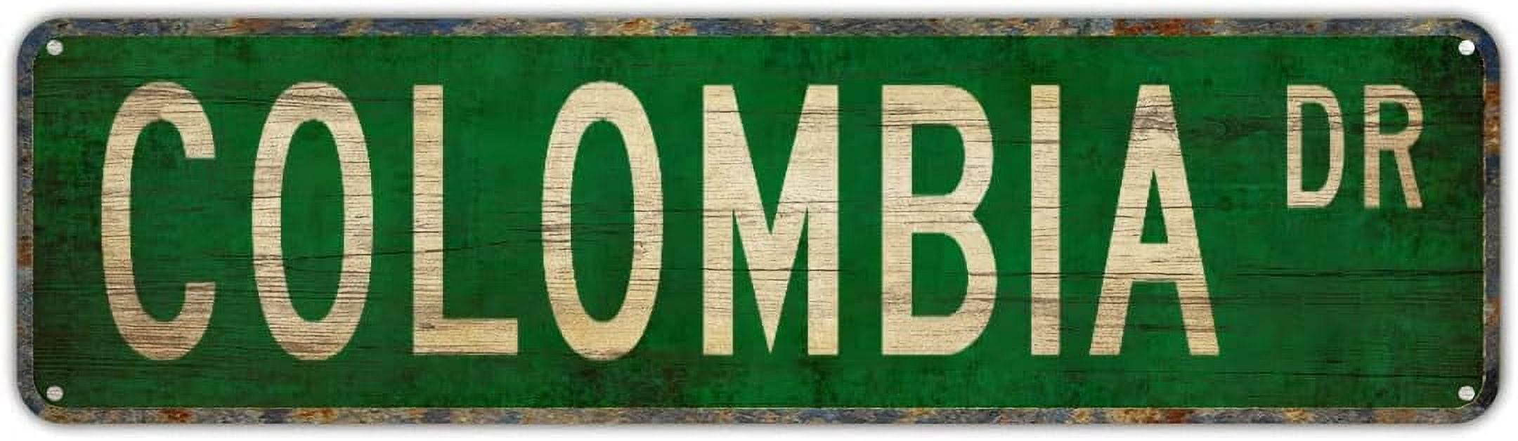 COLOMBIA DR Vintage Signs Retro Tin Signs Art Plaque Aluminum Sign for ...