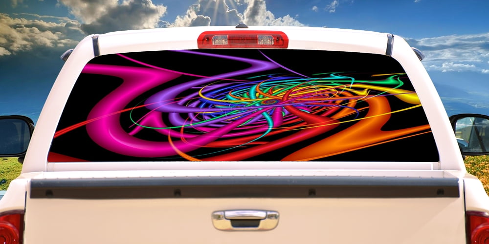 COLOR INVASION 16" x 54" Rear Window Graphic back compact pickup truck ...