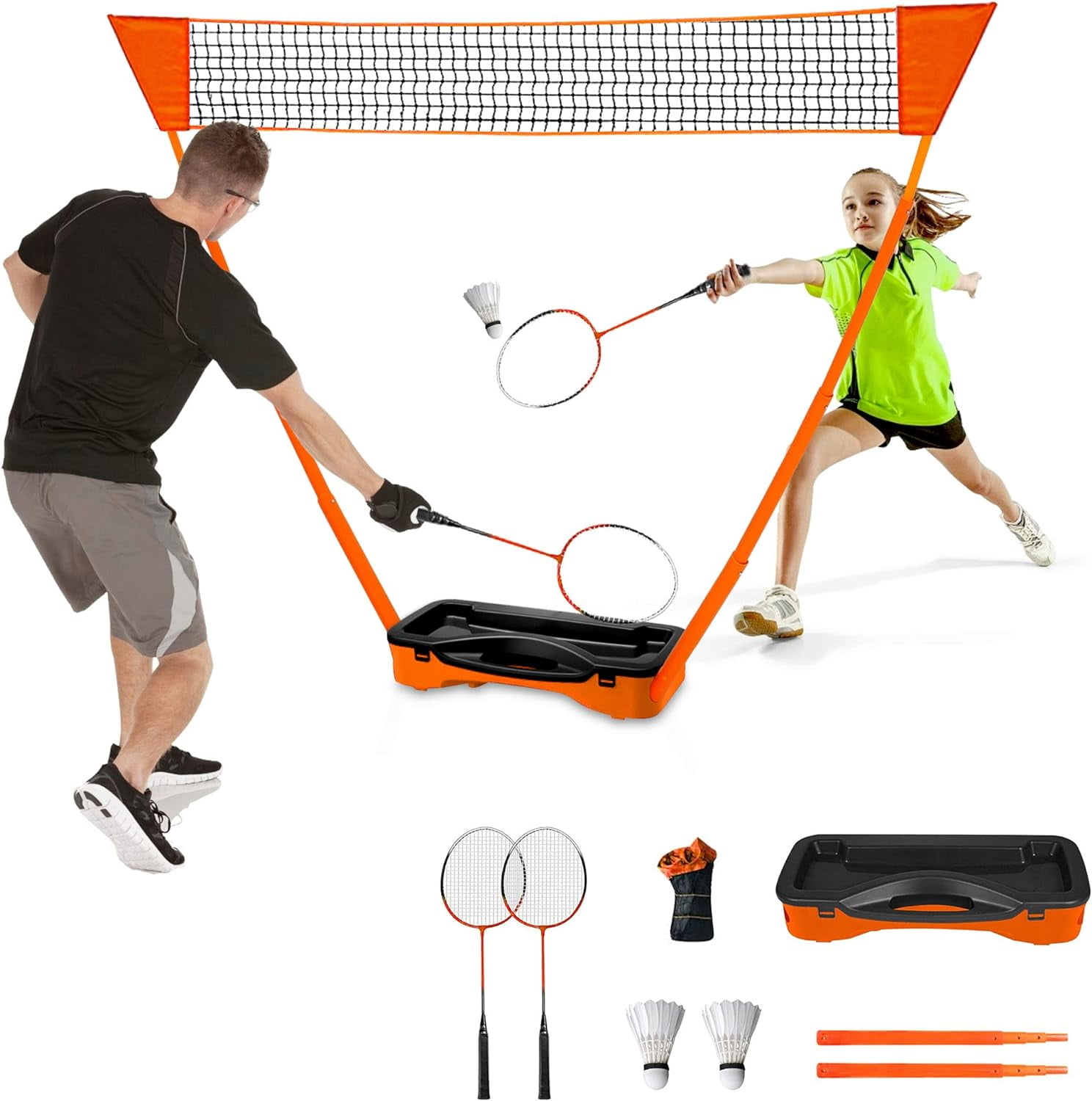 COLOR TREE Portable Badminton Net Set for Kids and Adults - Outdoor ...